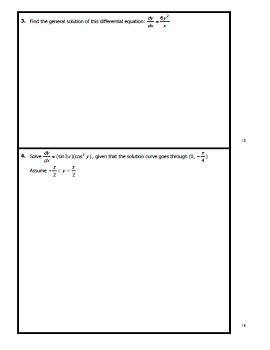 Calc BC Test Ver3 Unit 9 Differential Equations By Emily P K