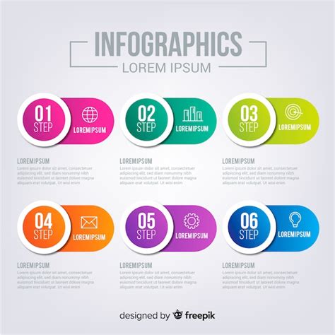 Free Vector Infographic With Step And Options