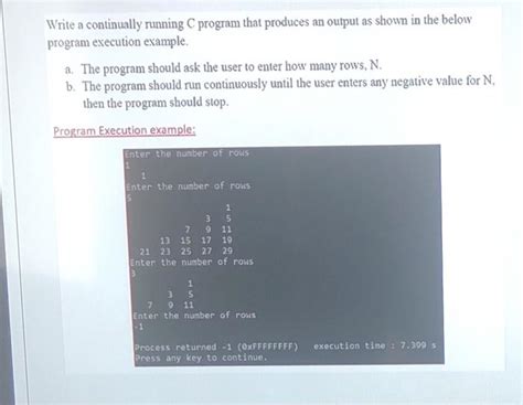 Solved Write A Continually Running Program That Produces An