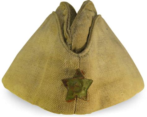 Soviet Russian Cotton Pilotka Side Hat Headgear