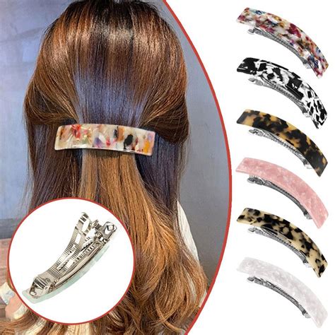 Barrette Hair Clips Metal Bow Barrette Hair Clip Blue Harvest