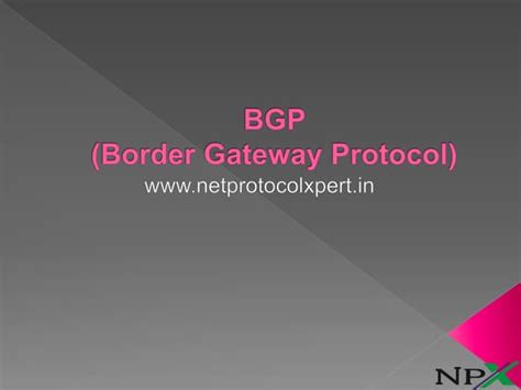 Bgp Border Gateway Protocol Pptx