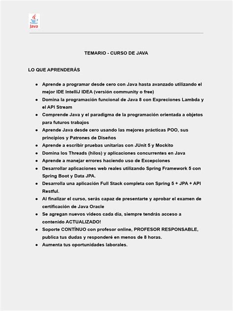 Curso Java Pdf Java Lenguaje De Programación Herencia Programación Orientada A Objetos