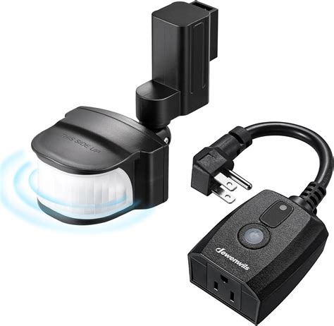 Dewenwils Motion Sensor Outlet Indoor Outdoor Motion Sensor Plug