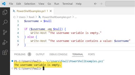 如何在 Powershell 中检查变量是否为空？
