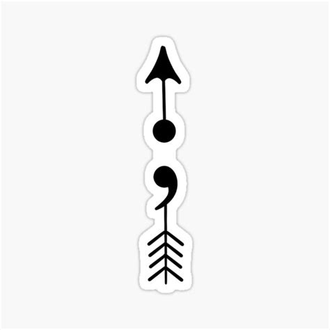 Semicolon Arrow Sticker For Sale By Jdillustrations Redbubble