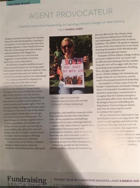 Fundraisingmagazine Chiara Cadei