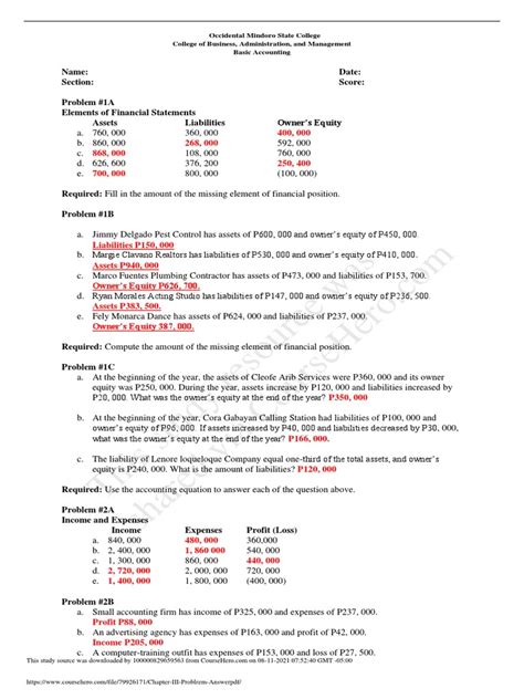 Chapter Iii Problrem Answer Pdf Pdf Expense Equity Finance