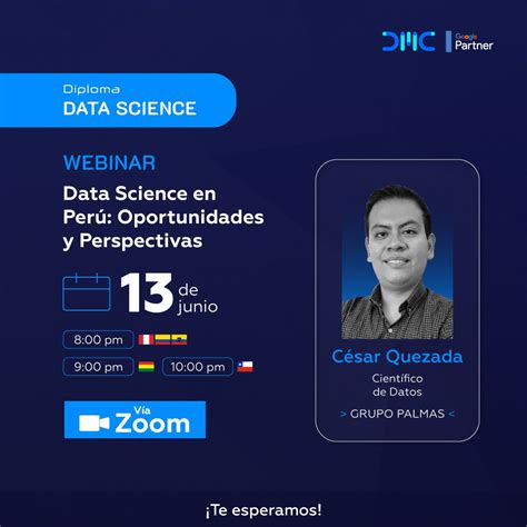 🚀𝗣𝗮𝗿𝘁𝗶𝗰𝗶𝗽𝗮 𝗱𝗲𝗹 𝘄𝗲𝗯𝗶𝗻𝗮𝗿 𝗗𝗮𝘁𝗮 𝗦𝗰𝗶𝗲𝗻𝗰𝗲 𝗲𝗻 𝗣𝗲𝗿𝘂́: 𝗢𝗽𝗼𝗿𝘁𝘂𝗻𝗶𝗱𝗮𝗱𝗲𝘀 𝘆 ...