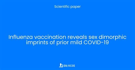 Scientific Research Influenza Vaccination Reveals Sex Dimorphic Imprints… Es Iode