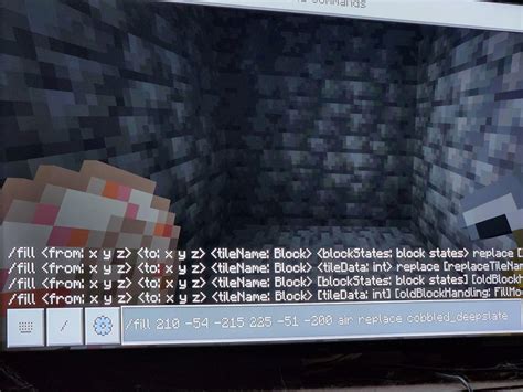 Bedrock Fillreplace Command — Syntax Error Help Rminecraft