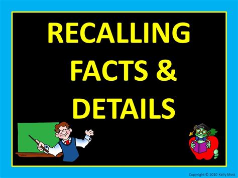 RECALLING FACTS DETAILS Worksheets Library