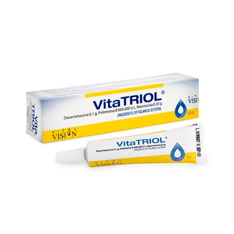 Vitatriol® Ungüento Oftálmico Neomicina Polimixina B Dexametasona 3 5 Mg 6 000 U I 1 Mg G