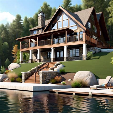 Lakefront Home Designs With Walkout Basement Luxury Meets Function