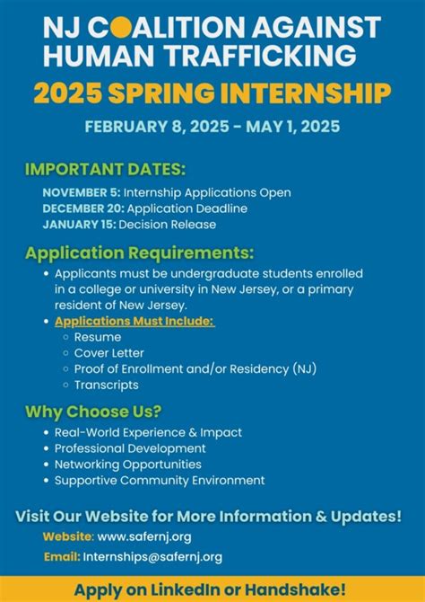 Apply For Internships New Jersey Coalition Against Human Trafficking