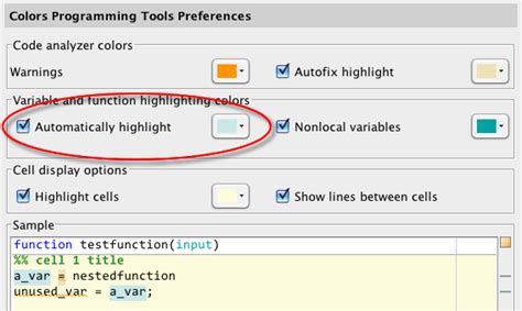 Automatic Variable Highlighting Matlab Community Matlab And Simulink