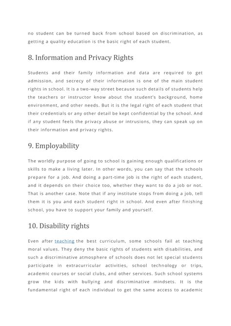 14 Complete List Of Students Rights In School Pdf
