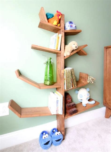 10 Diy Tree Bookshelf Plans Free Diyscraftsy