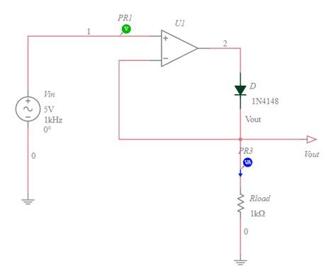 Precision Rectifier 1 Multisim Live