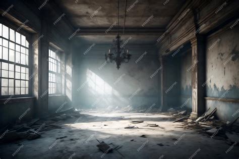 Premium Photo A Creepy Scenery Old Empty Room Created With Generative Ai