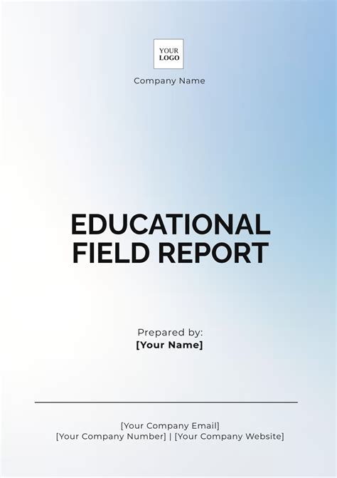 Free Field Report Templates To Edit Online And Print