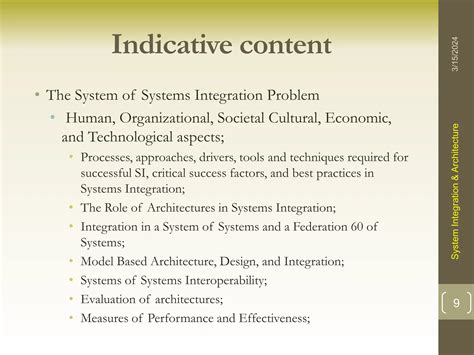 Lecture 1 System Integration And Architecture Ppt