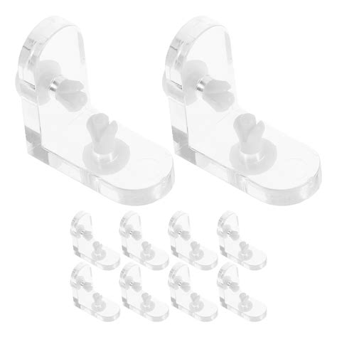 Worgeous 10 Sets Corner Brackets Acrylic Shelf Brace Decorative Corner