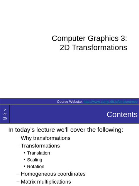 graphics3 2dtransformations pdf 2 d computer graphics matrix
