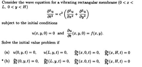 Solved Consider The Wave Equation For A Vibrating