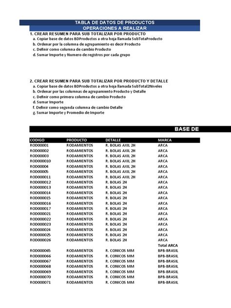Ejercicios Excel Basico Creditos Idat Pdf Eje Camión