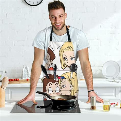Krillin Android 18 And Marron Dragon Ball Z Cute Cool Apron