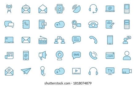 299,926 Communication Color Icon Set Royalty-Free Photos and Stock ...