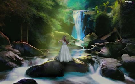 Fantasy Waterfall Wallpapers Wallpaper Cave