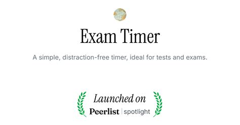 Exam Timer Peerlist