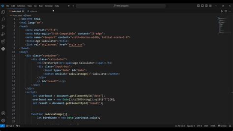 Task 1 Age Calculator Completed Codealpha Anamika Kumari