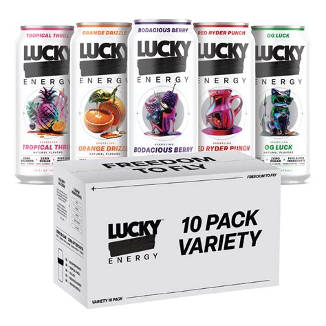 10 Pack Variety Pack 16oz Lucky Energy Merch And Apparel