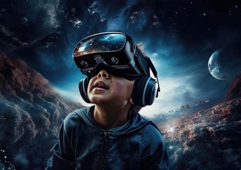 Premium Ai Image A Virtual Reality Educational Program About Space