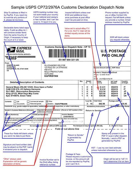 Declaration Dispatch Note Form Fill Out Printable PDF Forms Online