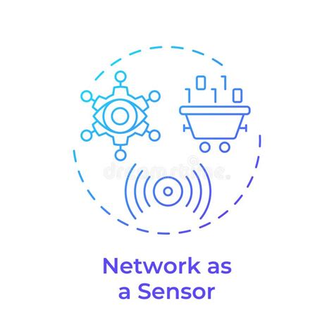 Network As Sensor Blue Gradient Concept Icon Stock Illustration Illustration Of Design