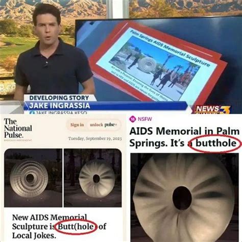 В США придумали поставить памятник всем жертвам СПИД в виде отверстия заднего прохода