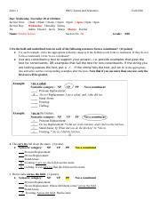 Homework Syntax And Semantics LING HW Syntax And Semantics Due Wednesday November