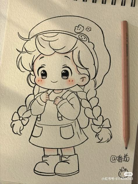 Cartoon Girl Drawing