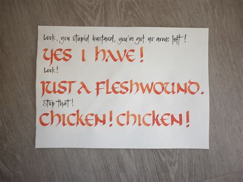 Inktober 5 Chicken Monty Python Tribute Mimi S Journal And Calligraphy