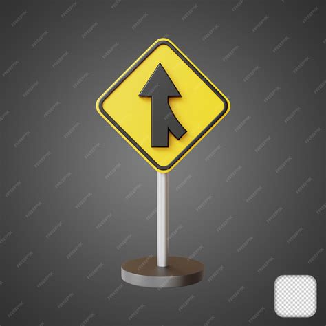 Premium Psd Intersection Within Curve Road Sign Traffic 3d Illustration Premium Psd Intersection Within Curve Road Sign Traffic 3d Illustration