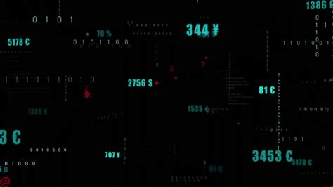 Premium Stock Video Animation Of Digital Data Processing Over Binary