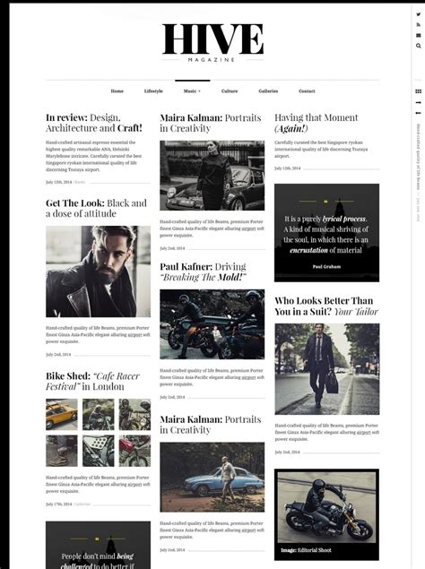 Hive Lifestyle Blog Wordpress Theme By Pixelgrade