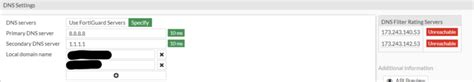 Fortigate Dns Filter Rating Servers Unreachable Ramblings Of An All In One Admin