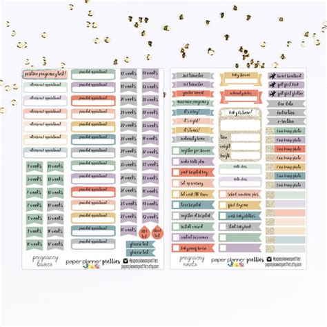 Pregnancy Stickers Etsy