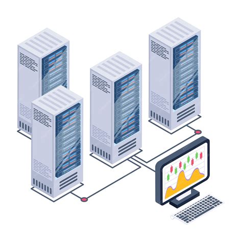 Premium Vector A Server Room Icon In Isometric Design Premium Download