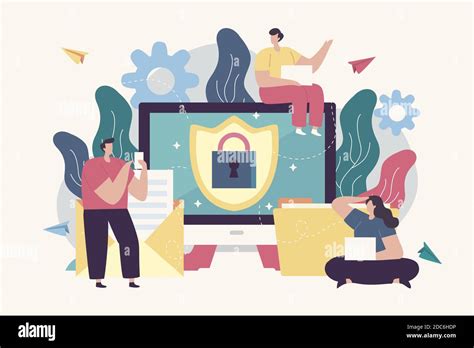 Data Protection Concept Vector Illustration Stock Vector Image And Art Alamy